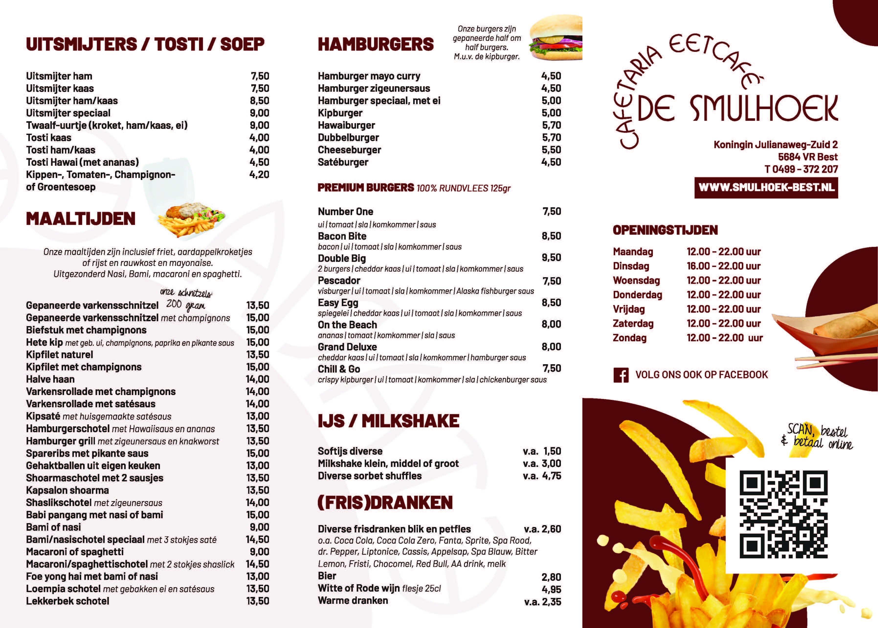 Smulhoek Best - MENUKAART